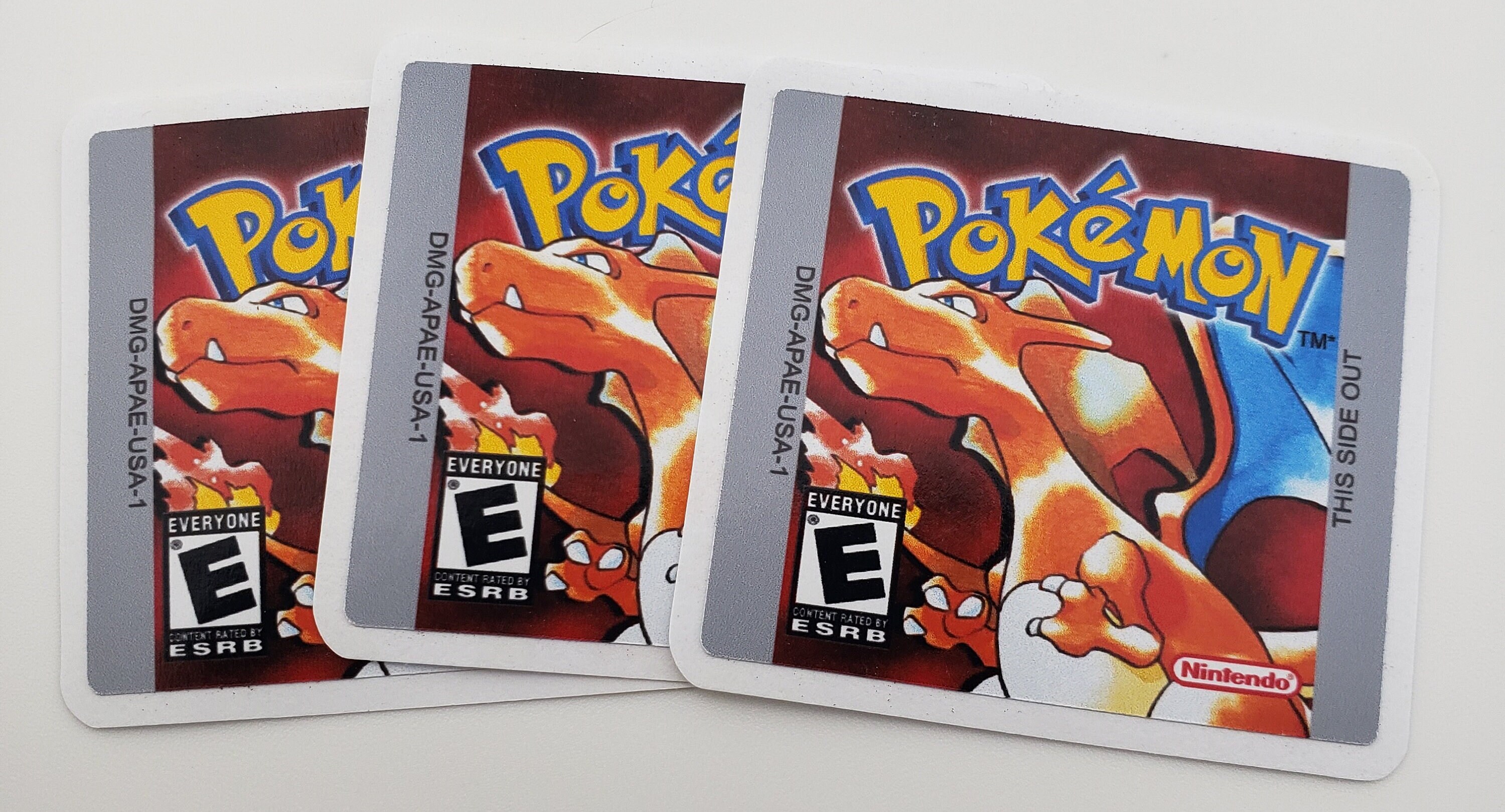 Red Version Gameboy Labels Replacement Label Decal Sticker | Glossy ...