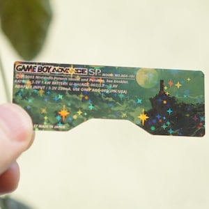 GBA SP Shell Insert Sticker Set Holographic Stars - Etsy