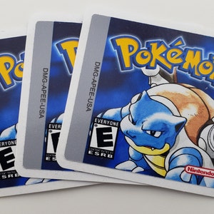 Pokémon Blue Version Gameboy Labels Replacement Label Decal Sticker ...