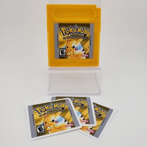 Pokémon Yellow Pikachu Version Gameboy Labels Replacement Label Decal ...
