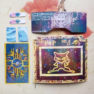 Ancient GBA SP Shell Insert Sticker Set Holographic Stars / Holographic ...