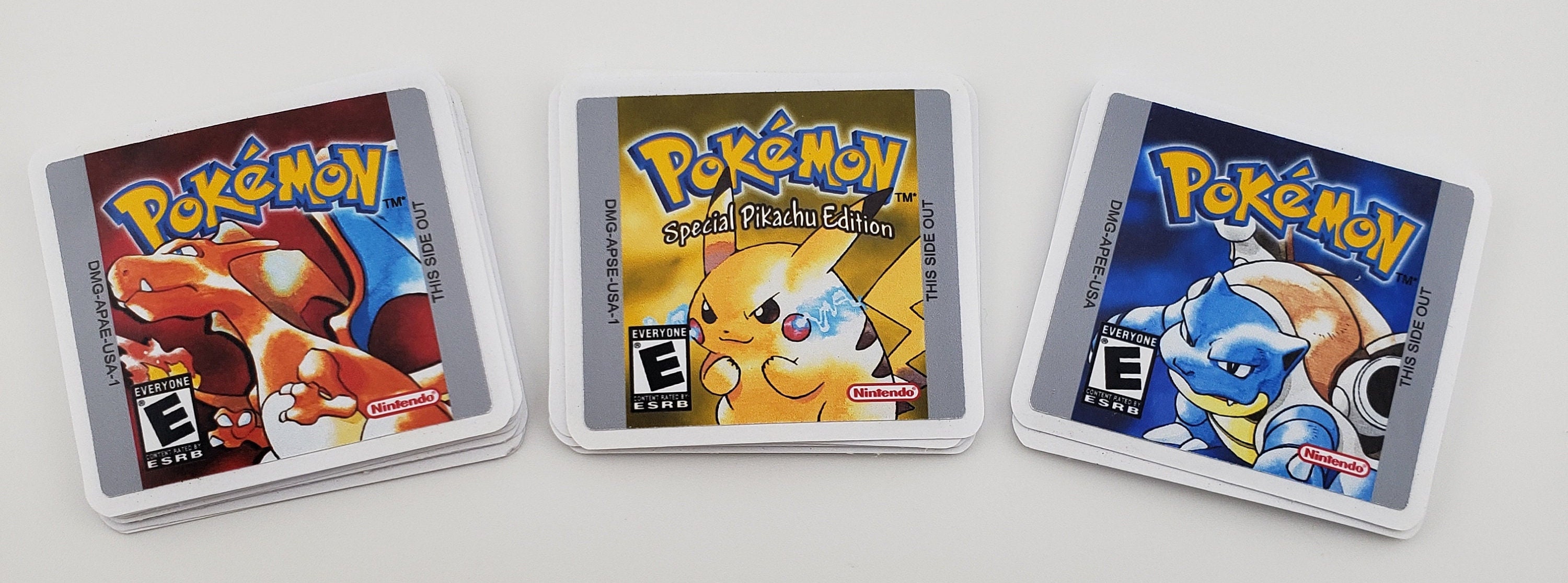 Red Version Gameboy Labels Replacement Label Decal Sticker | Glossy ...