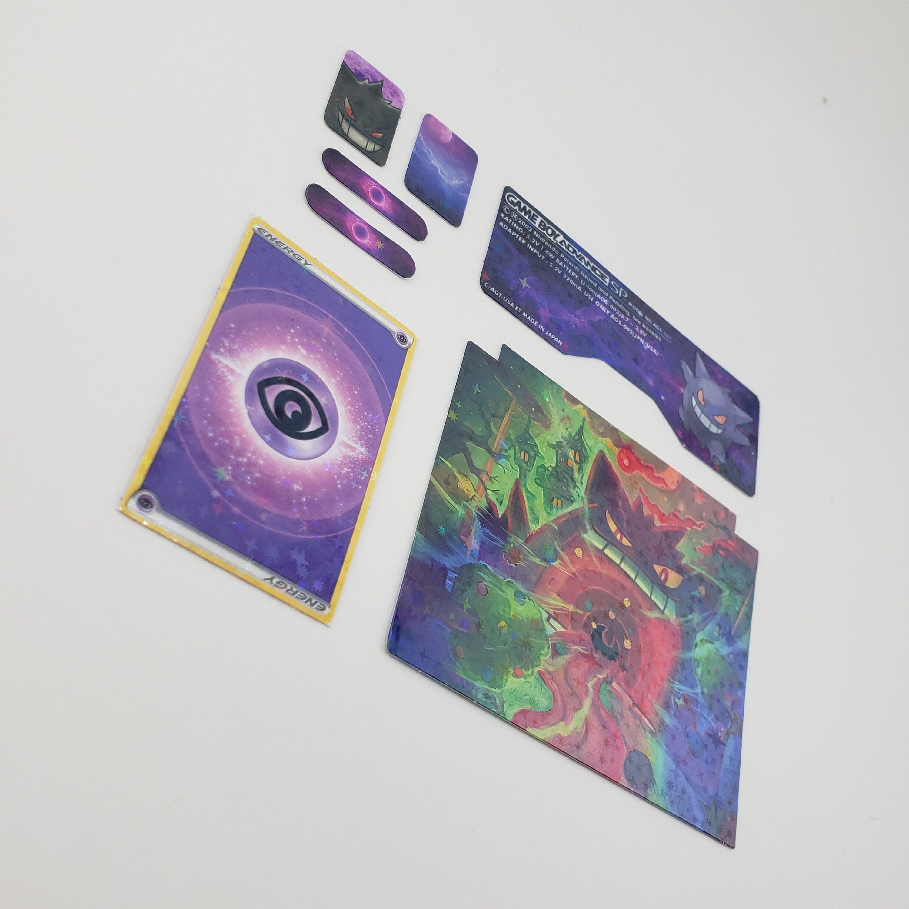 GBA SP Shell Insert Sticker Set Holographic - Etsy