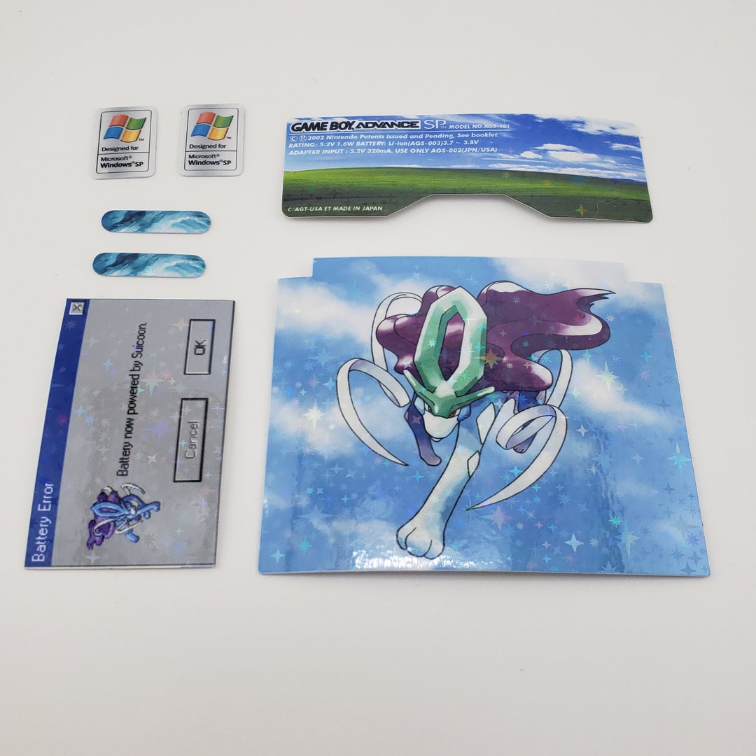 Suicoon Windows Xp Themed GBA SP Shell Insert Sticker Set Holographic W ...