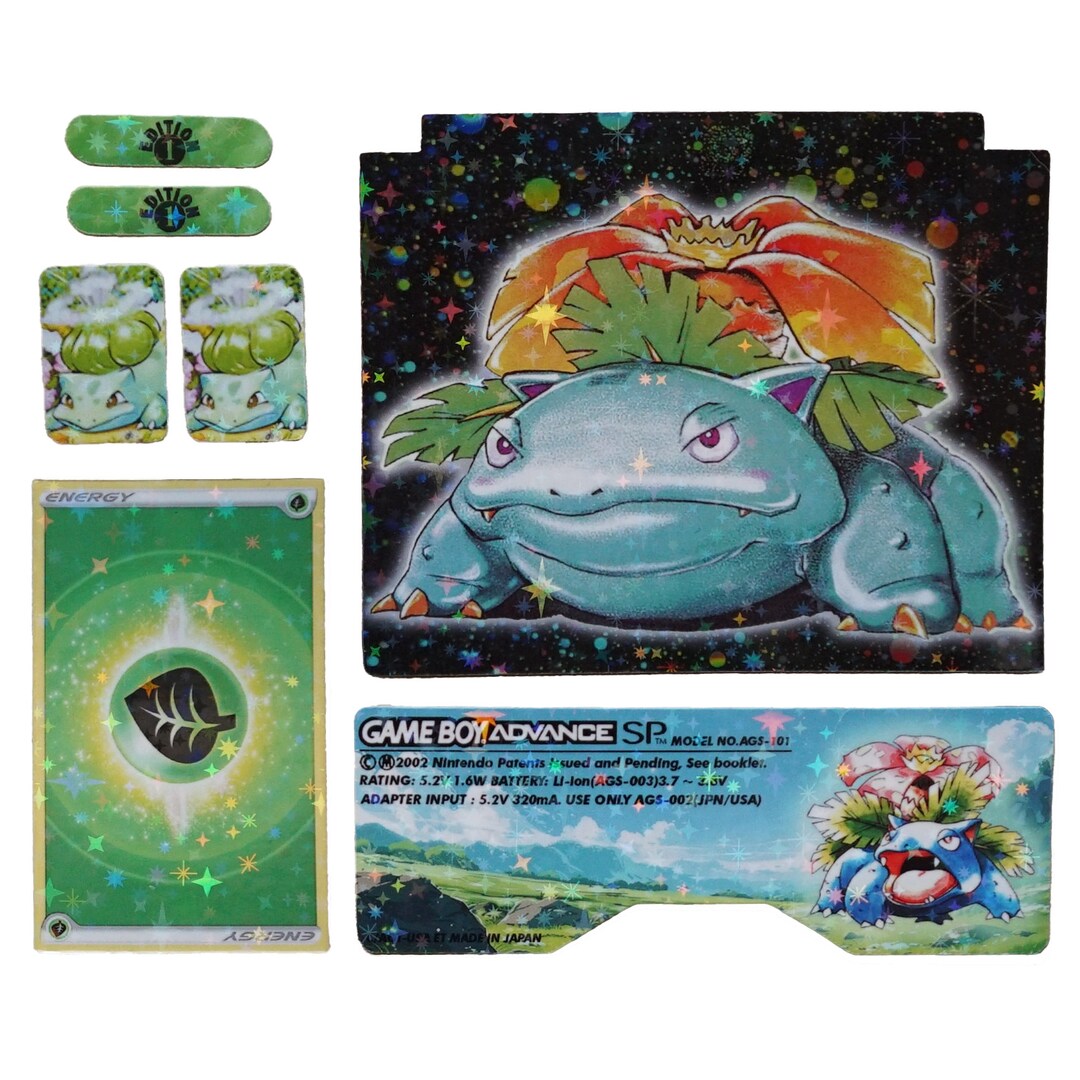 Venusaur GBA SP Shell Insert Sticker Set Holographic Stars - Etsy