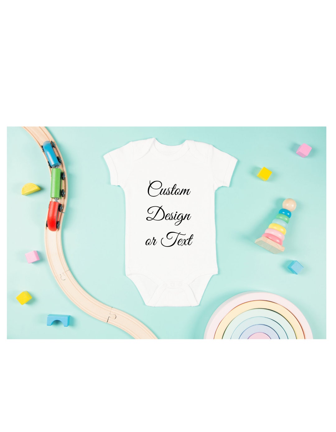 Customized Text Baby Onesie® Custom Design Text Personalized Onesie ...