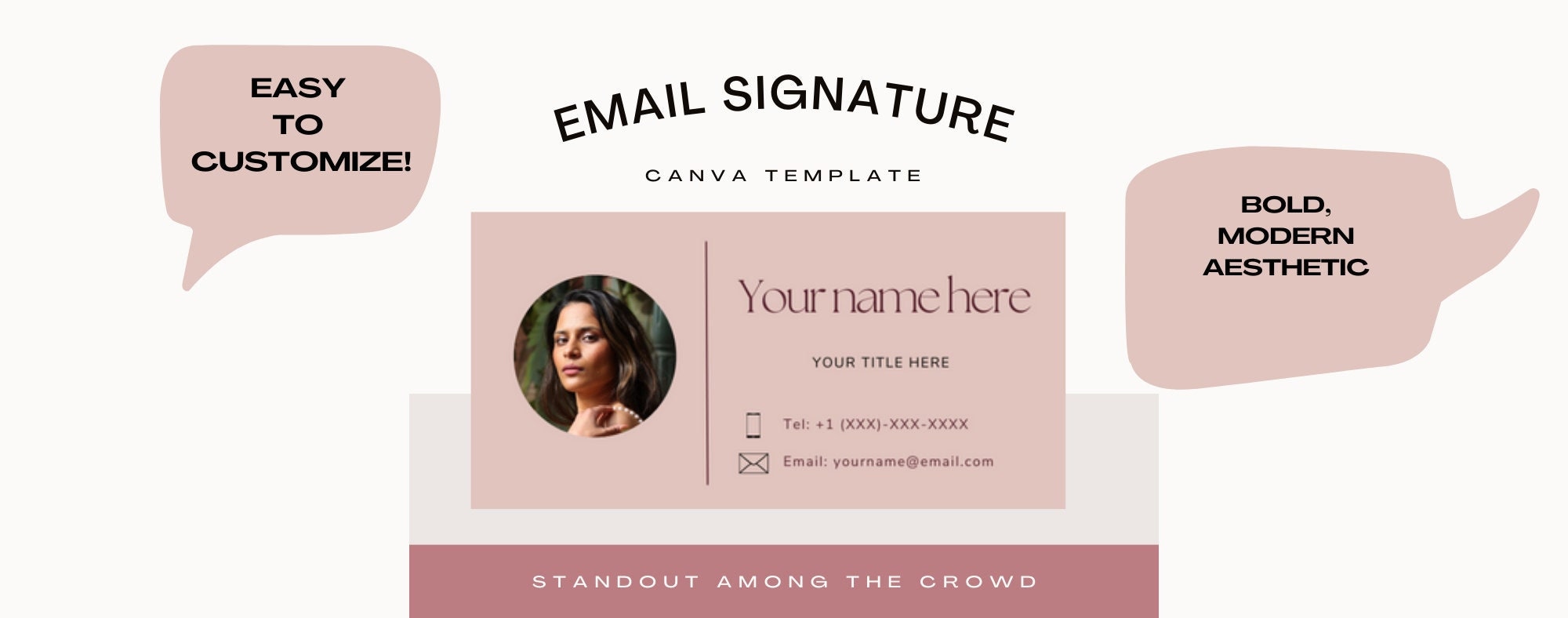 Email Signature | Classy | Professional | Bold - Etsy