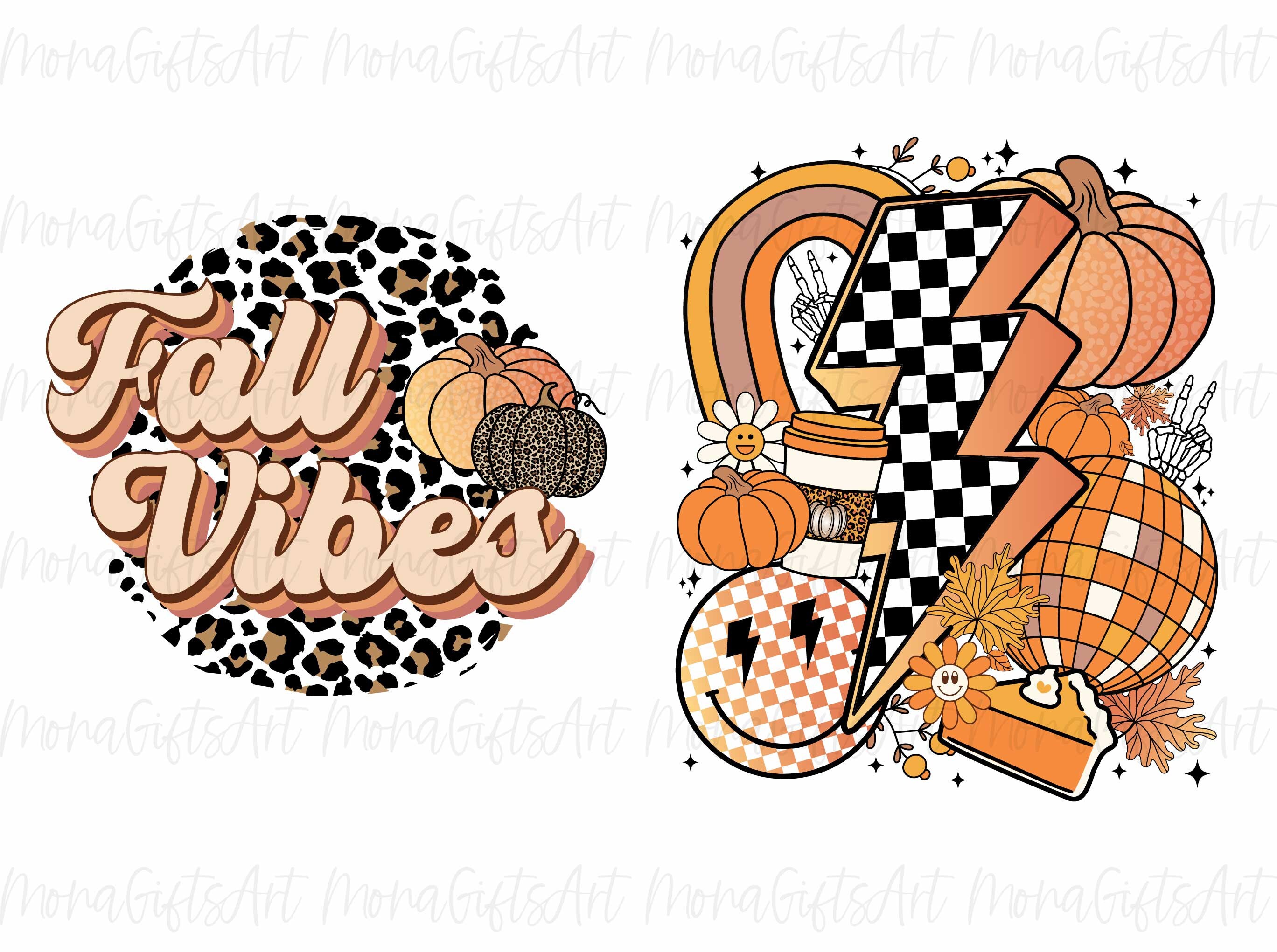 Retro Fall PNG, Retro Fall Autumn Pumpkin Png, Fall Png Trendy, Groovy ...