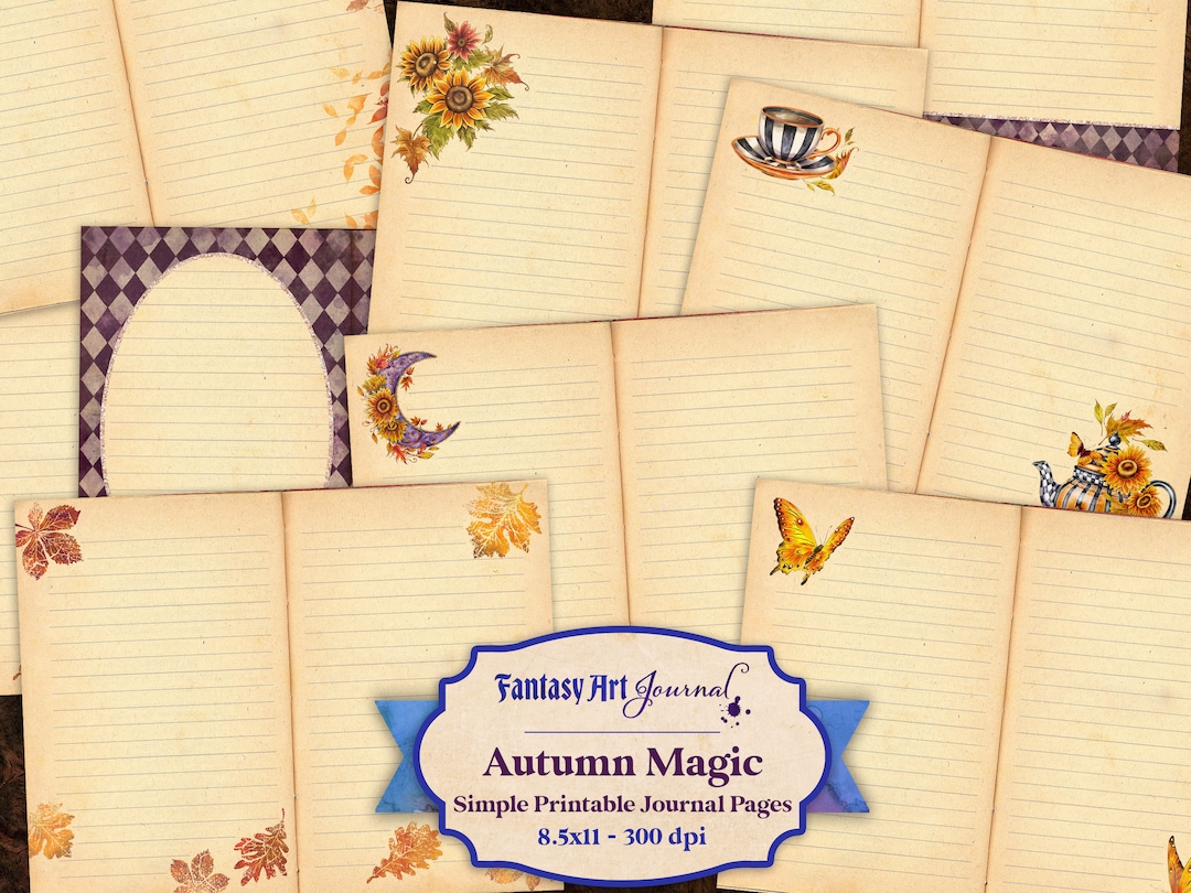 Simple Printable Autumn Journal Pages Printable Journal - Etsy