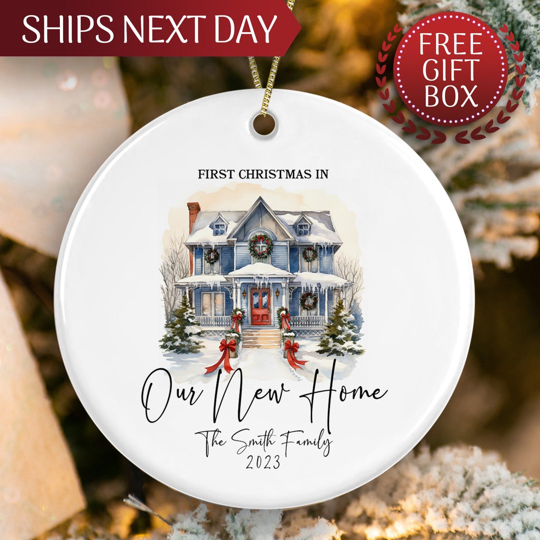 Personalized New Home Ornament, First Christmas New Home Ornament 2023 ...
