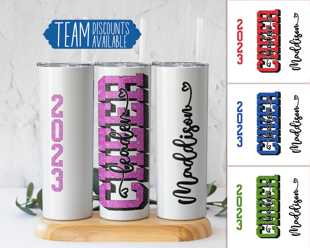 Personalized Cheerleader Tumbler, Cheerleading Gifts, Custom Cheer Team ...