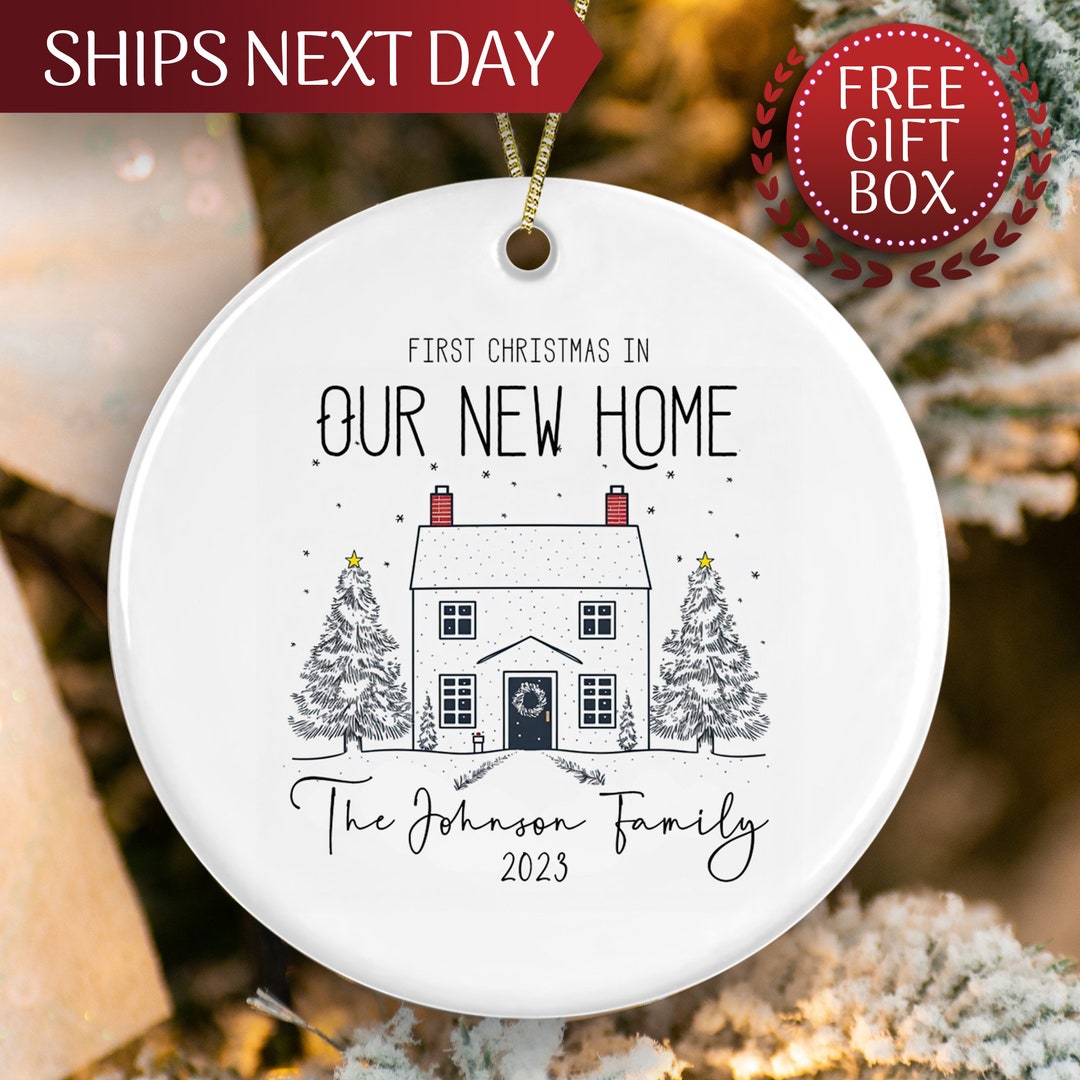Personalized New Home Ornament, First Christmas New Home Ornament 2023 ...