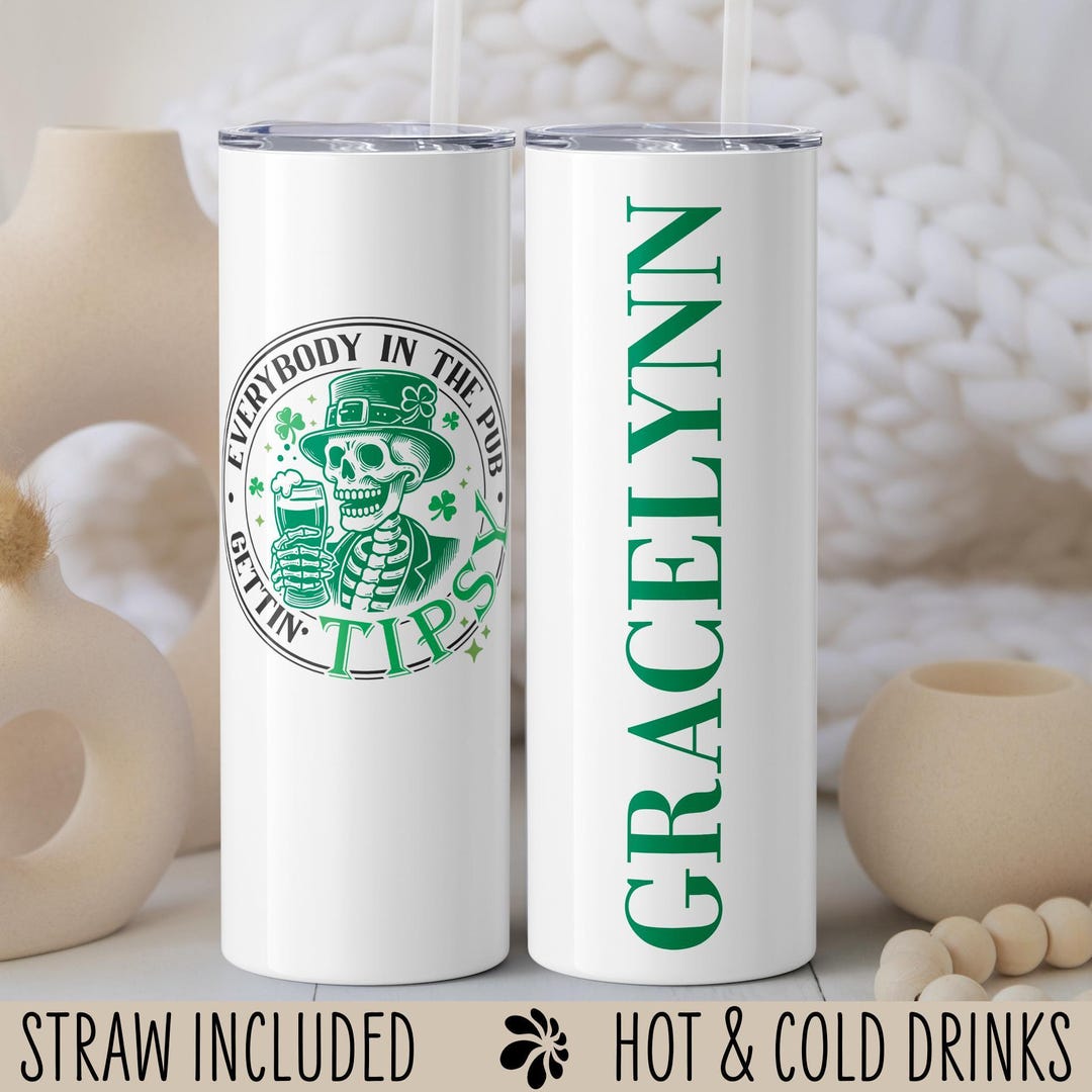 Personalized St. Patrick's Day Tumbler, Custom St. Paddy's Day Cup ...