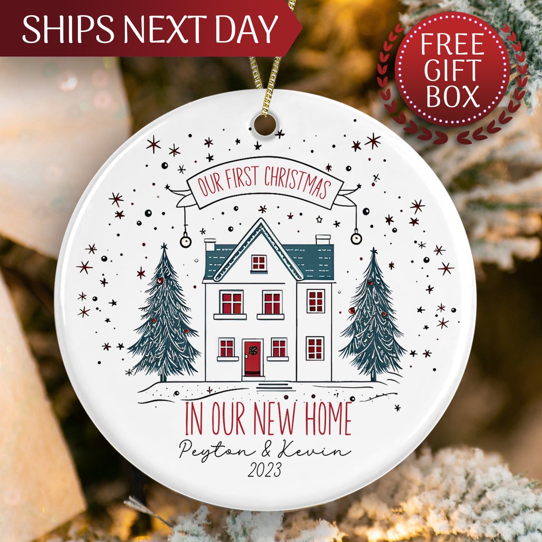 New Home Ornament Personalized, First Christmas New Home Christmas ...