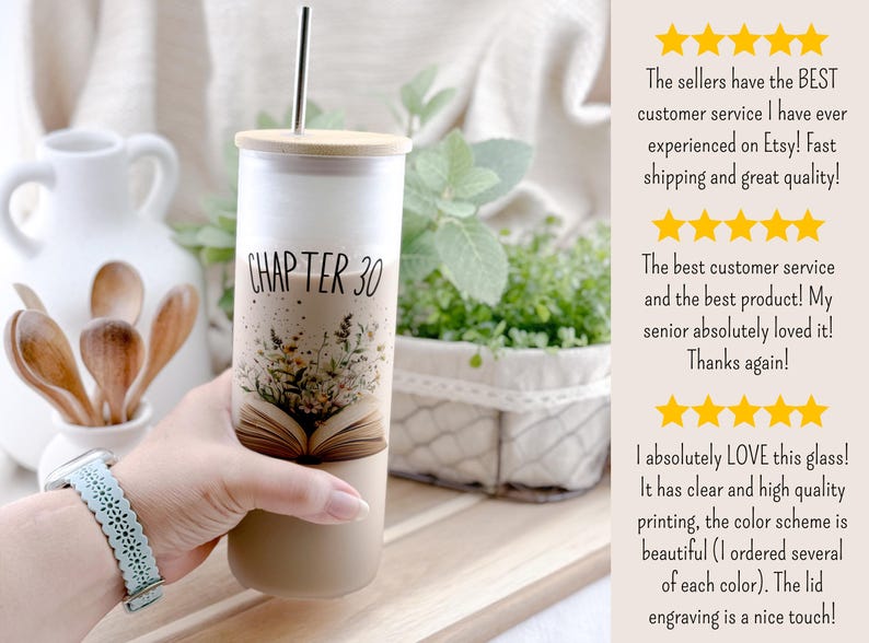 Personalized Chapter 30 Iced Coffee Glass, 30th Birthday Gift ...