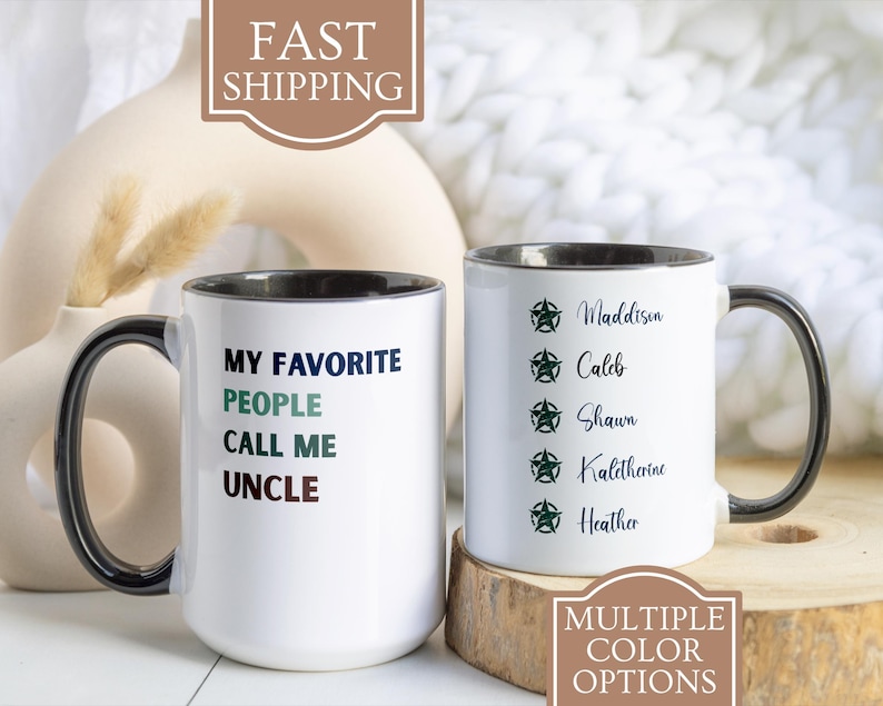 Personalized Uncle Gifts, Uncle Gifts, Uncle Mug With Kids Name, Uncle ...
