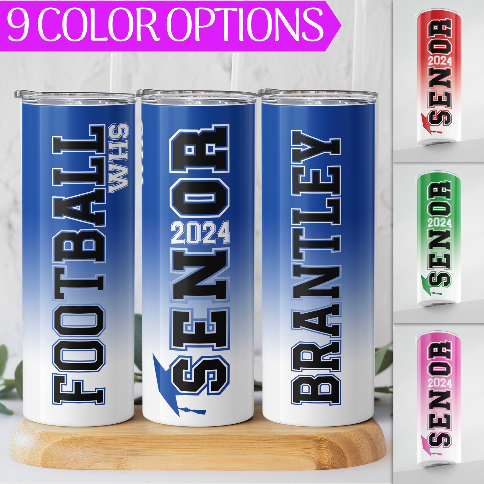 Personalized Senior Football Gifts, Custom Football Senior Tumbler ...