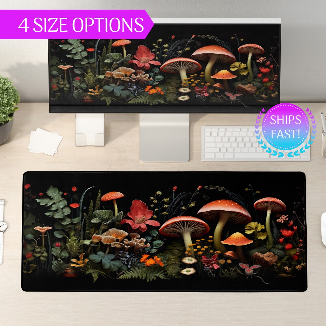 Cottagecore Desk Mat Mousepad, Cottagecore Deskmat, Mushroom Desk Mat ...