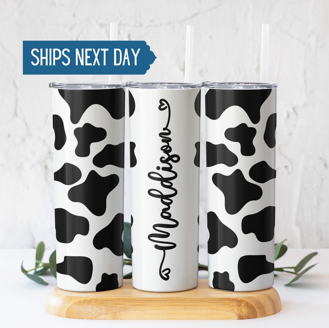 Personalized Cow Print Tumbler Custom Glitter Cowprint - Etsy