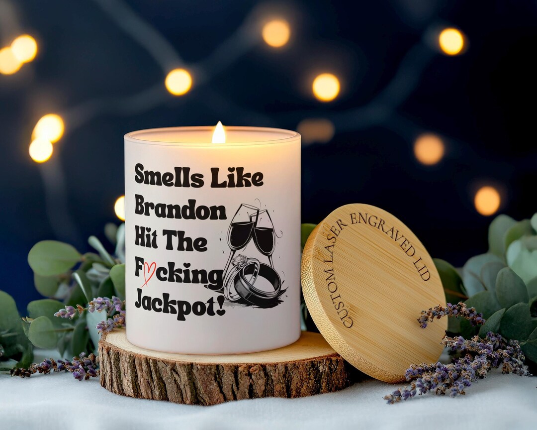 Personalized Engagement Candle, Custom Engagement Gifts, Bride to Be ...