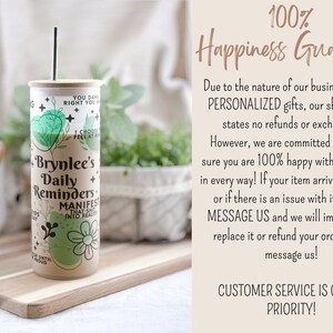 Personalized Daily Reminders Iced Coffee Cup - Custom Daily ...
