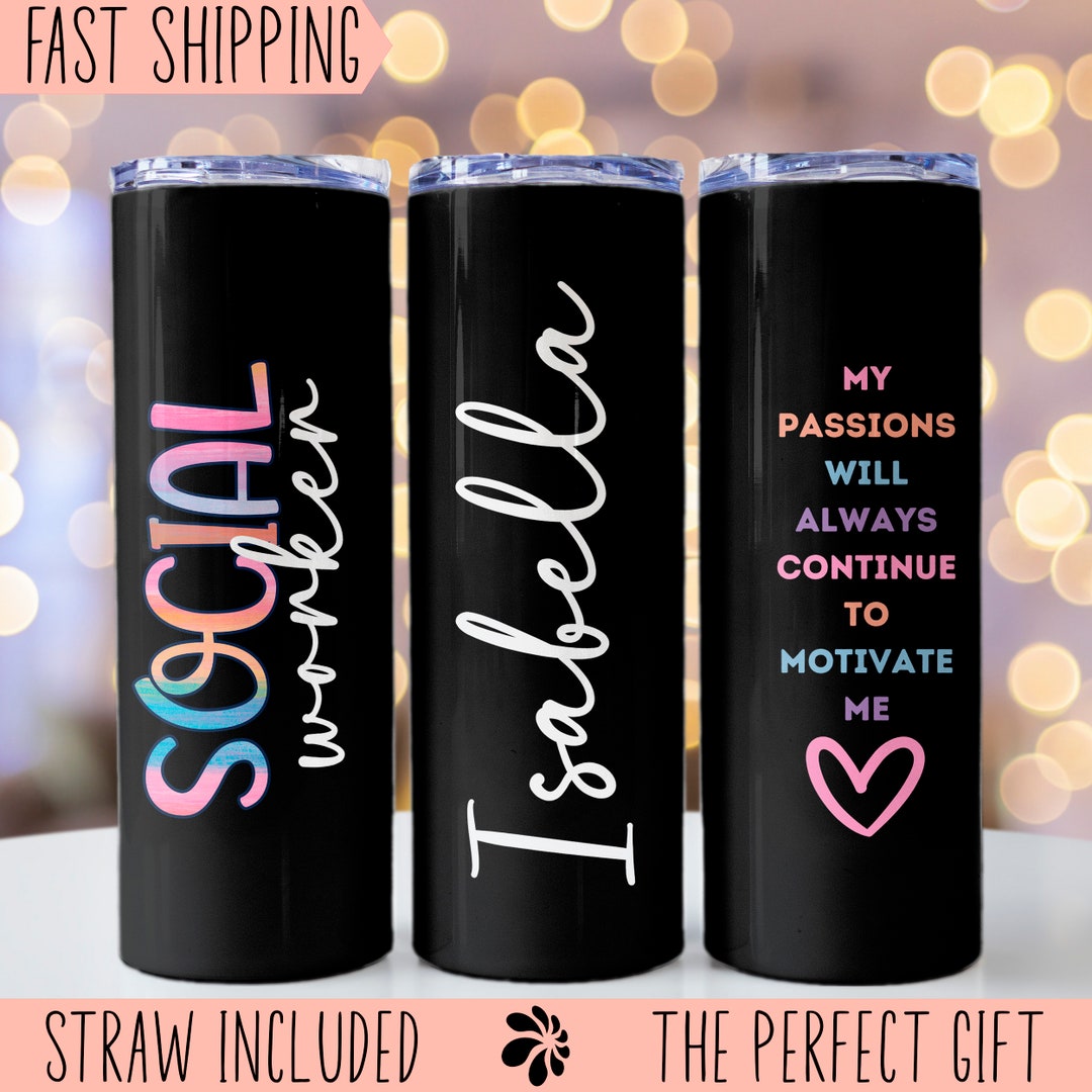 Personalized Social Worker Tumbler, Social Worker Gift, Social Worker ...