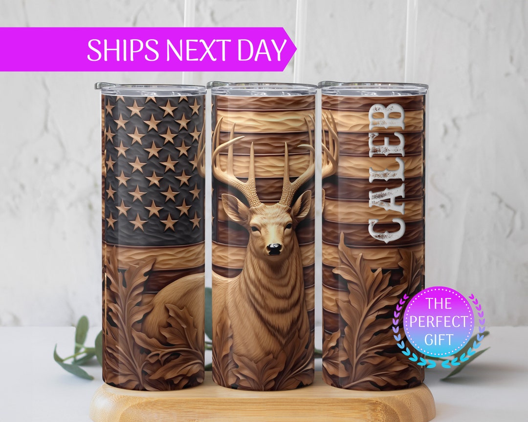 Personalized Deer Hunter Tumbler, Deer Hunting Tumbler, Outdoor Hunter ...