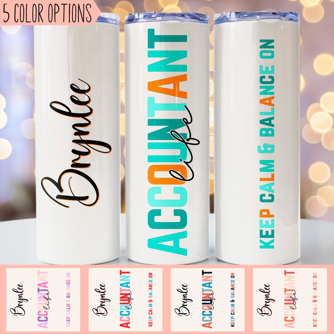 Accountant Gift Idea Personalized, CPA Tumbler for Coworker, Cute Gift ...