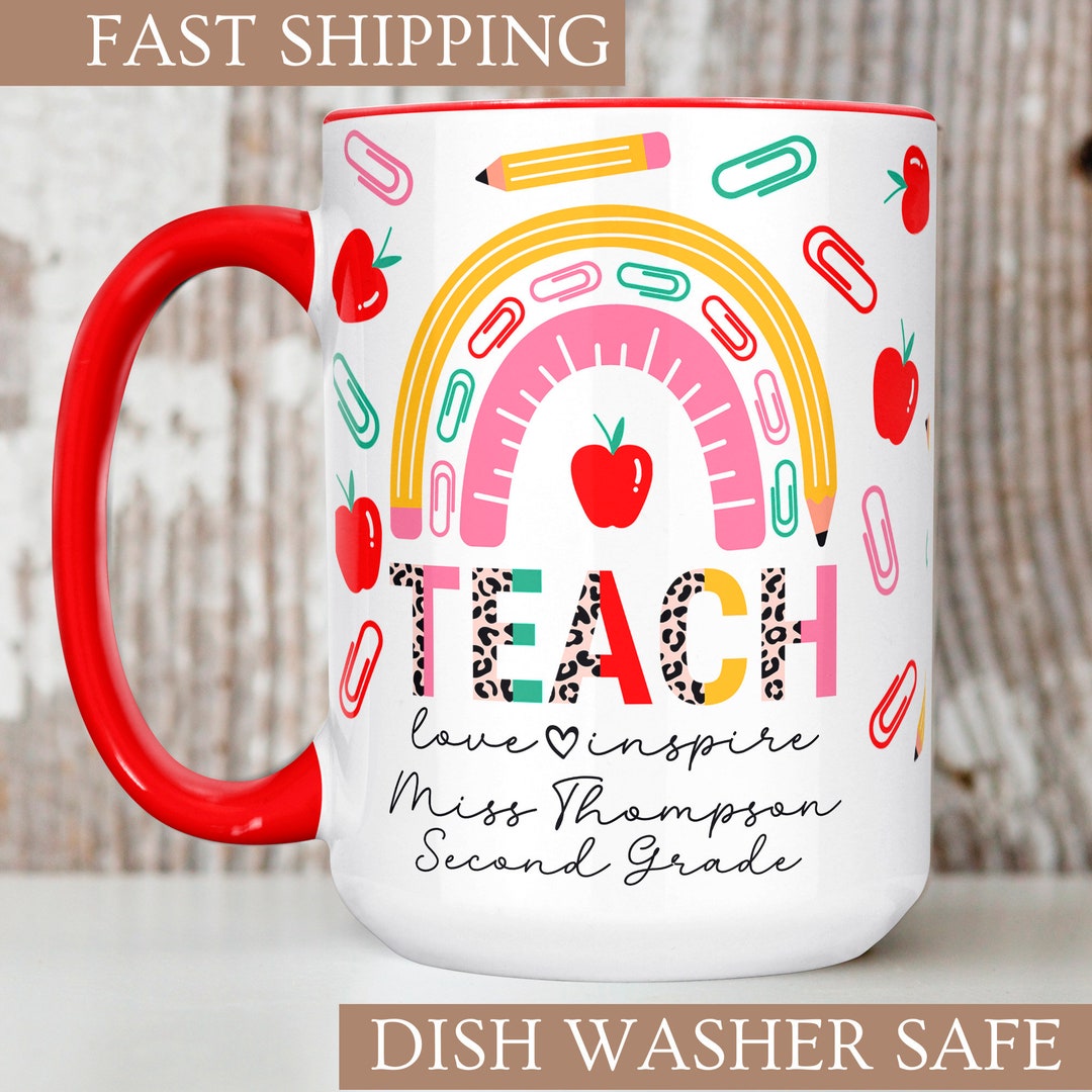 Personalized Teacher Coffee Mug - Teacher Appreciation Gifts, Teacher ...