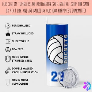 Personalized Team Volleyball Gift, Custom Volleyball Team Tumbler ...