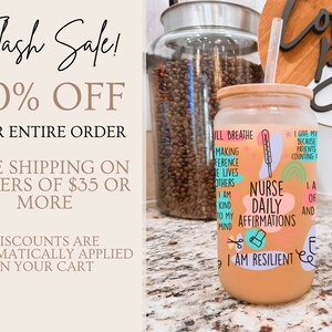 Personalized Nurse Iced Coffee Cup, Beer Can Glass With Lid and Straw ...