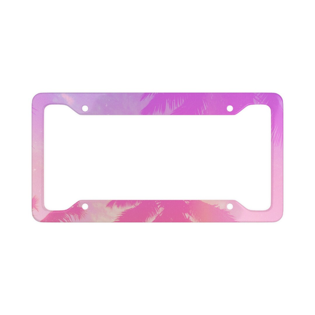 Palm Tree License Plate Frame. Hawaiian License Plate Frame. Surfer ...