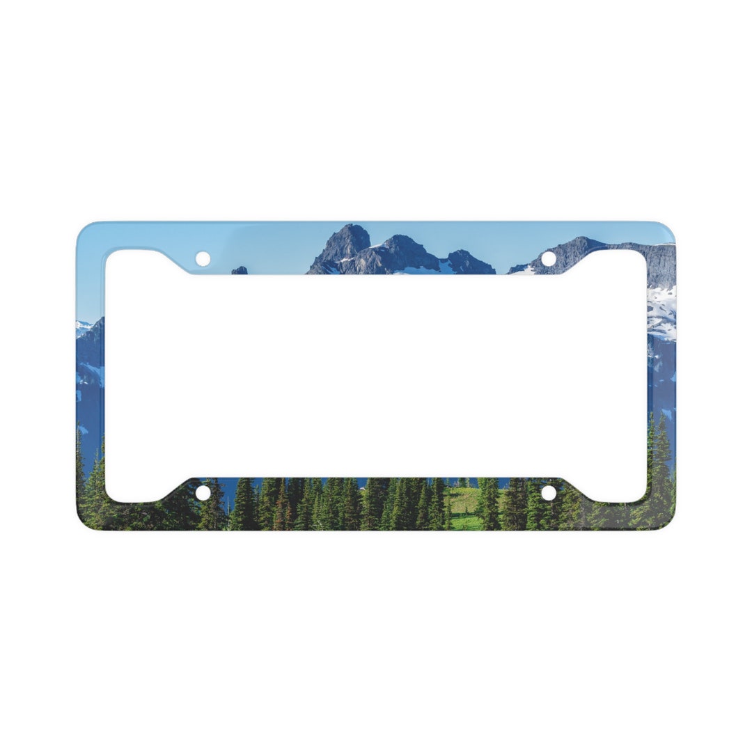 Mountain Scene License Plate Frame: Aluminum Car Decor - Etsy