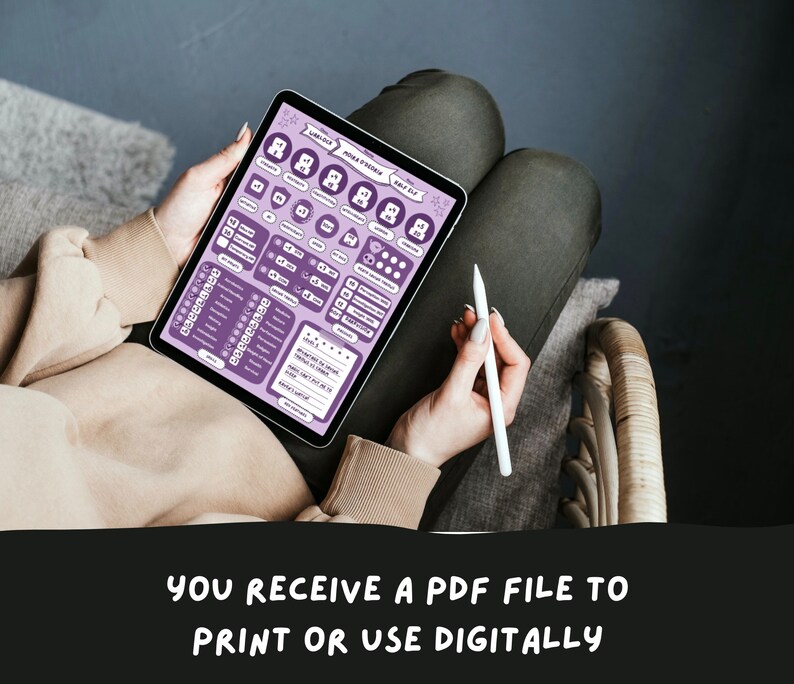 Character Sheet for Dnd 5e: Digital Printable PDF File for D&d - Etsy ...