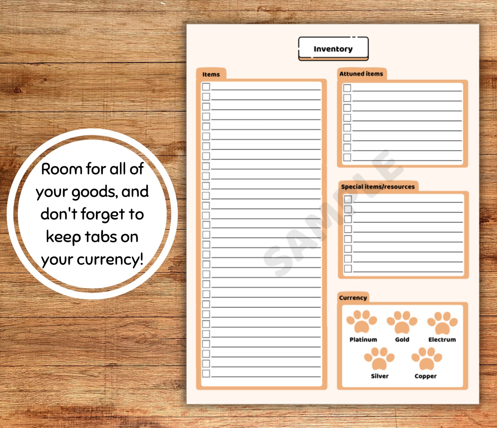 Calico Cat Dnd 5e Digital or Printable Character Sheet, Spell Sheet ...