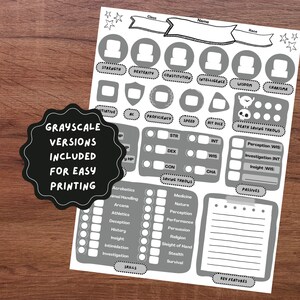 Dnd Character Sheet Blue Digital Printable 5e Template - Etsy