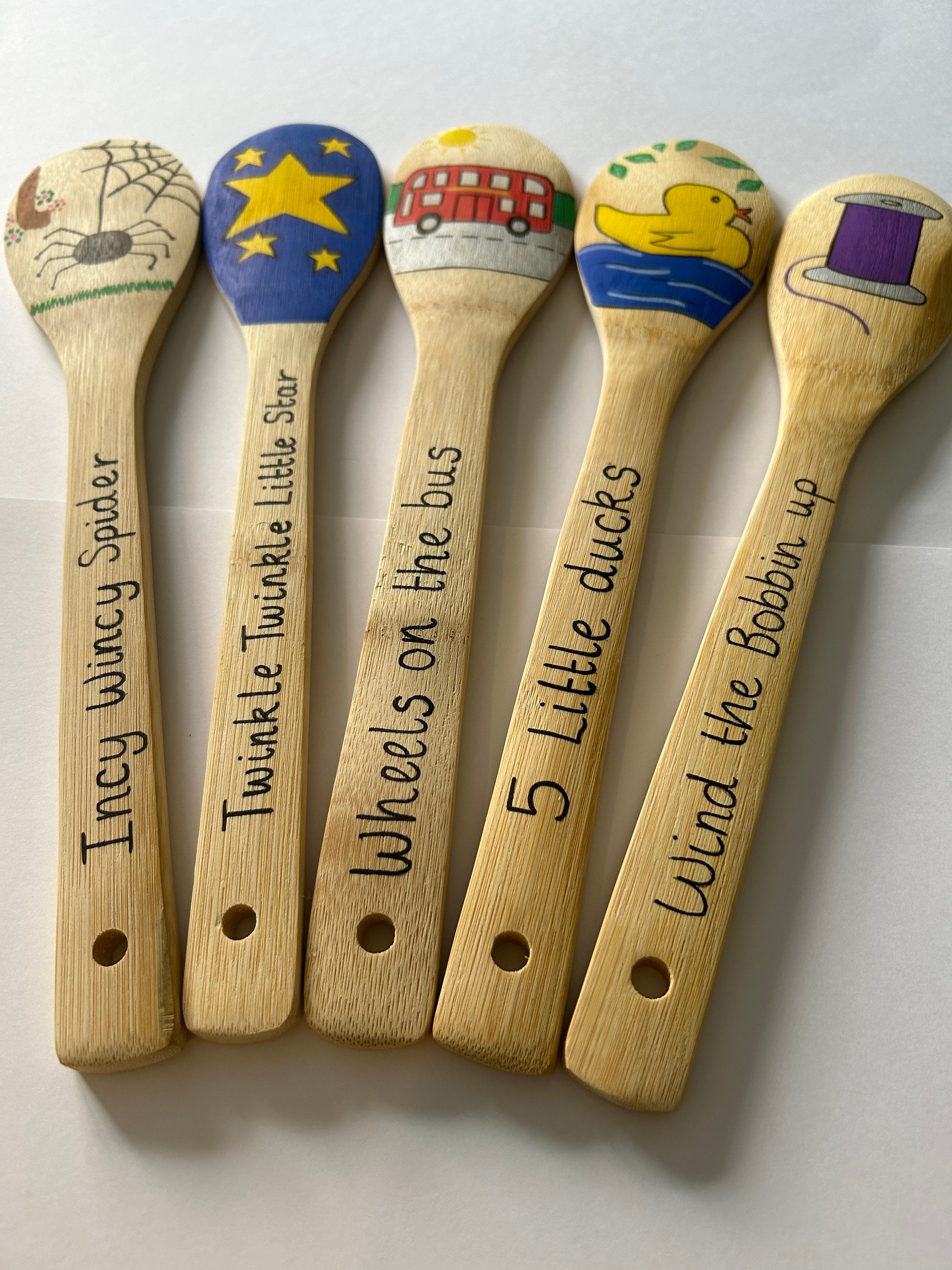 Nursery Rhyme Spoon Set - Etsy UK