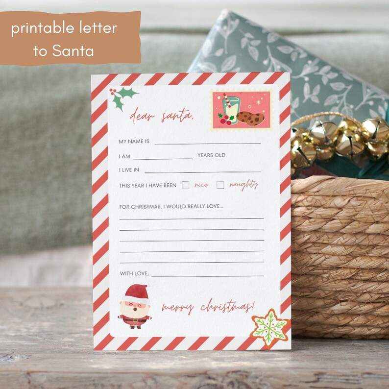 Letter to Santa Editable, Dear Santa Letters, Kids Letter to Santa ...