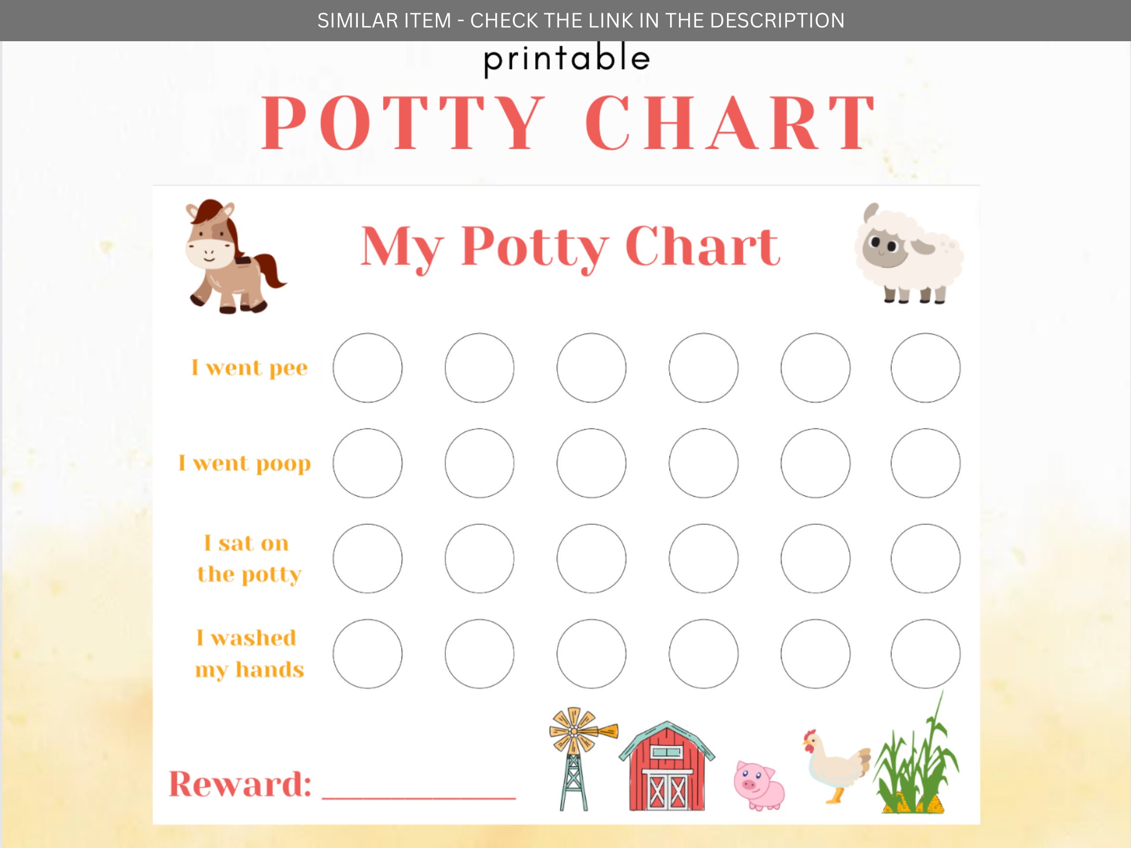 Potty Training Chart Ocean Animal Potty Charts Potty - Etsy