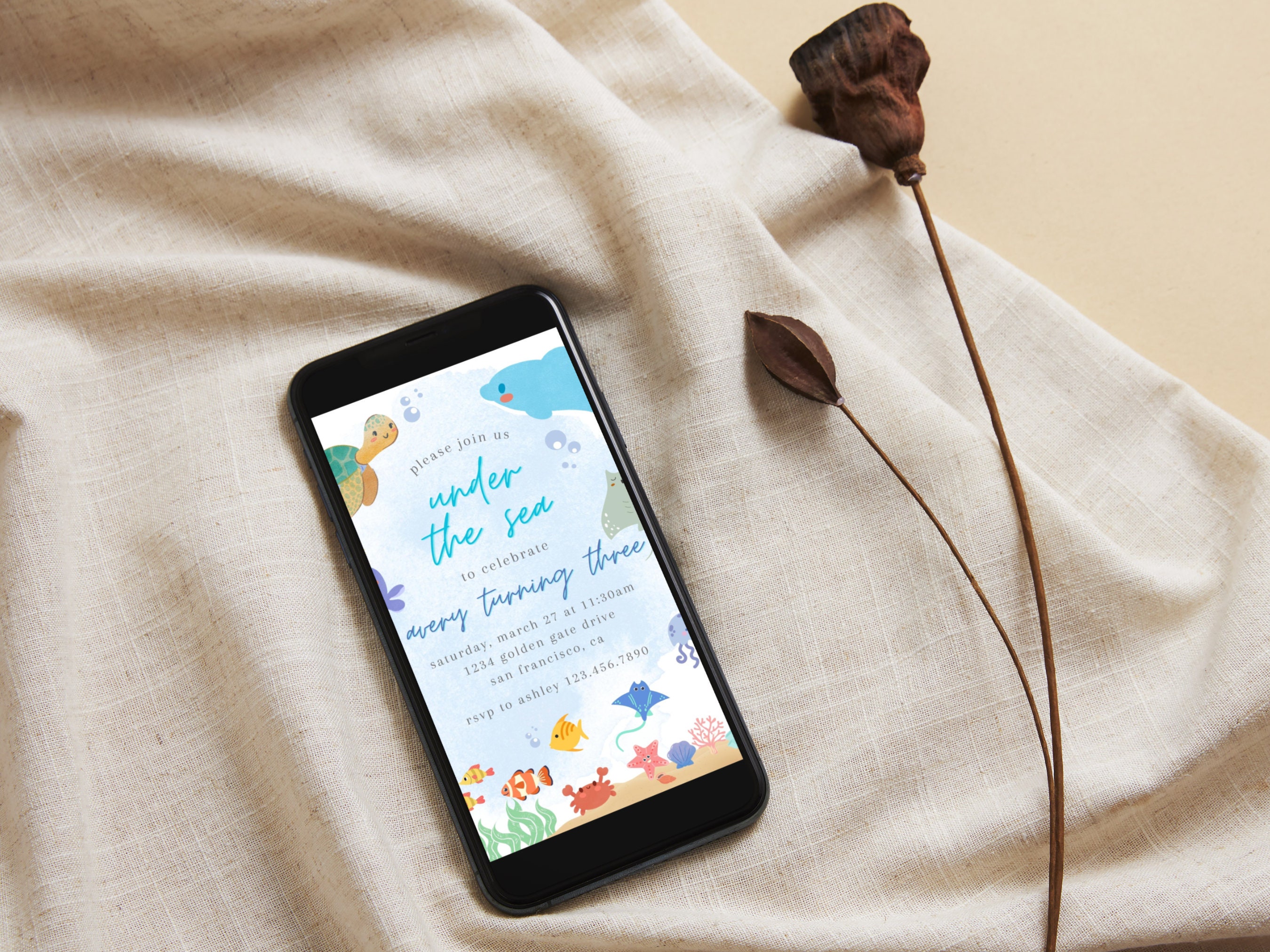 Under the Sea Three Invitation, Under Sea Invitation, Under the Sea ...