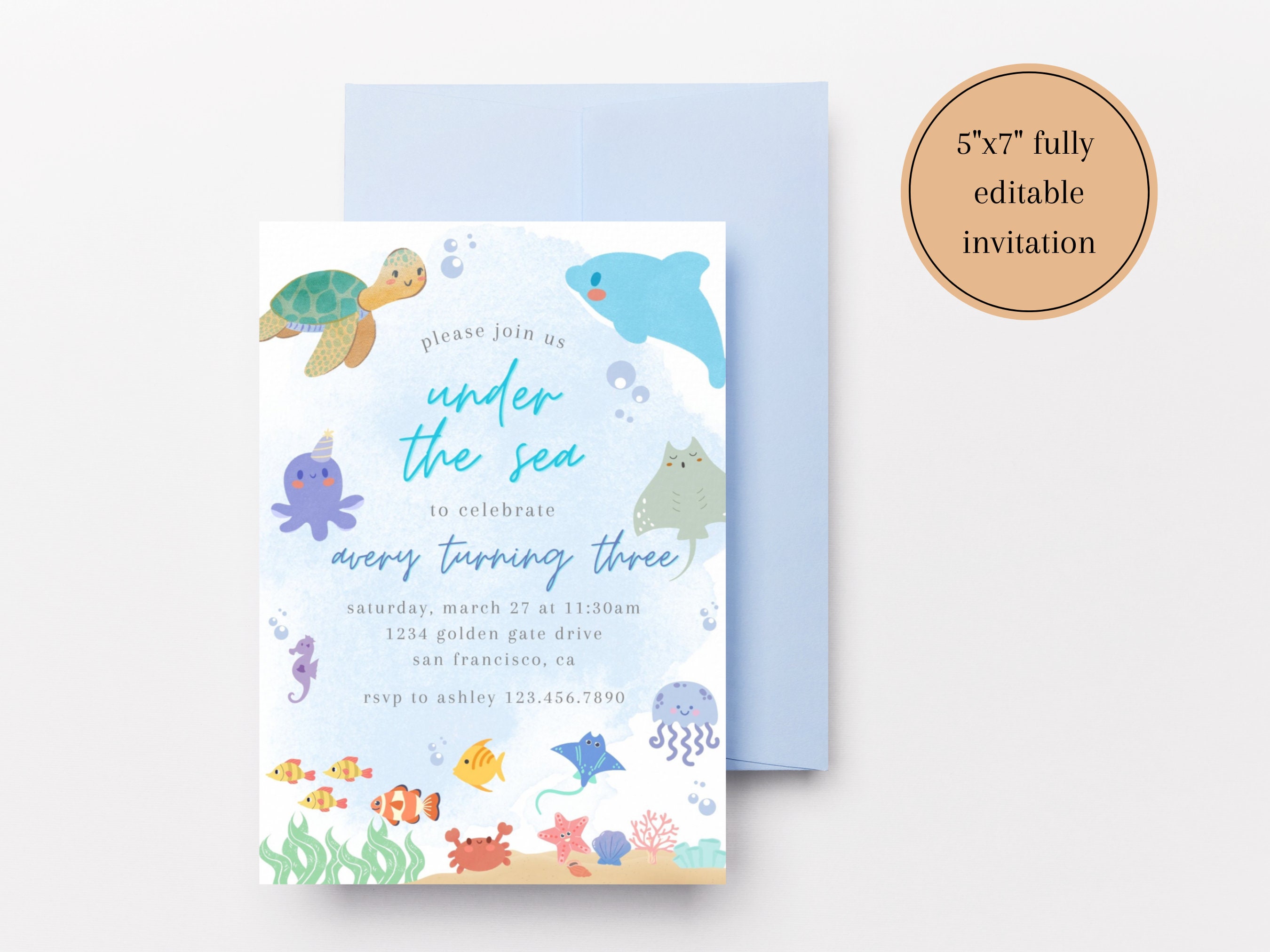 Under the Sea Three Invitation, Under Sea Invitation, Under the Sea ...