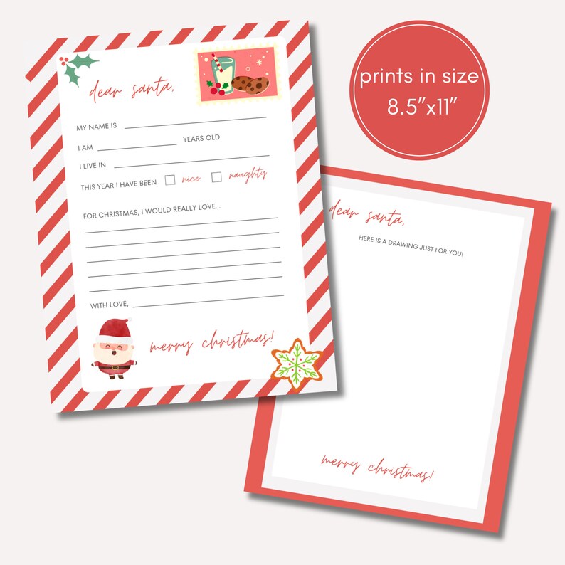 Letter to Santa Editable, Dear Santa Letters, Kids Letter to Santa ...