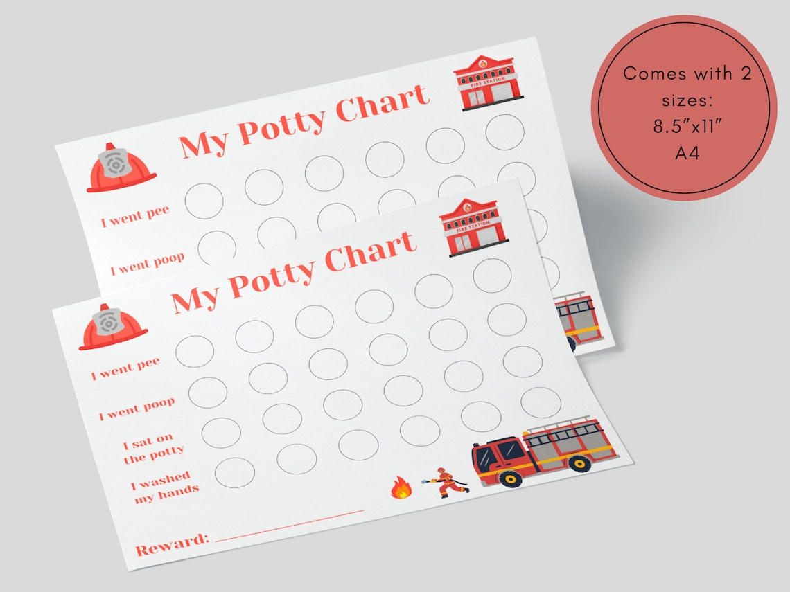 Potty Training Chart Boys, Potty Charts, Potty Chart Printable Reward ...