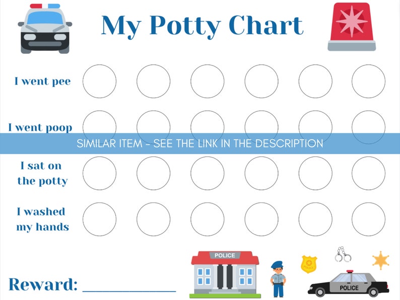 Potty Training Chart Boys, Potty Charts, Potty Chart Printable Reward ...