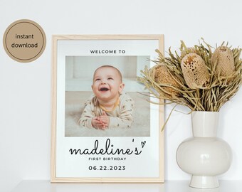 First Birthday Welcome Sign - Etsy
