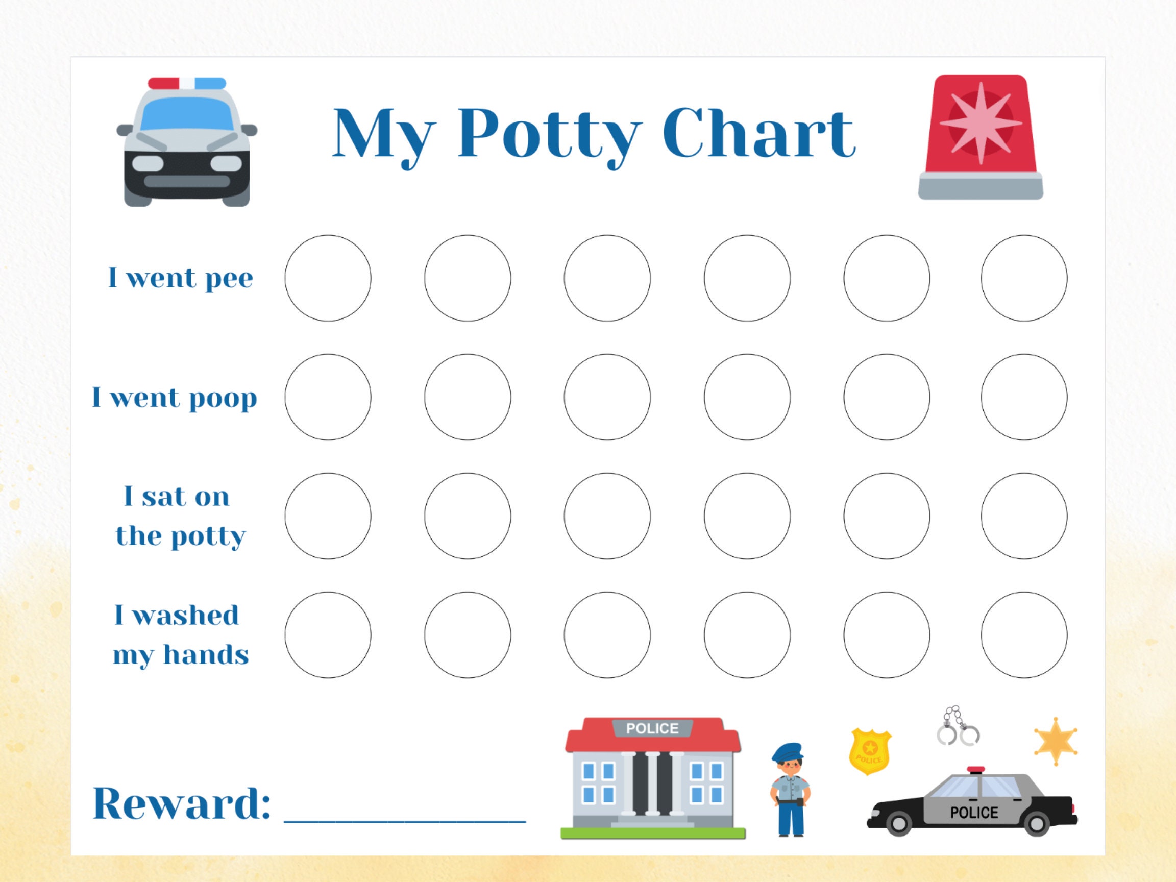 Potty Training Chart Boys Potty Charts Bundle Potty Chart - Etsy