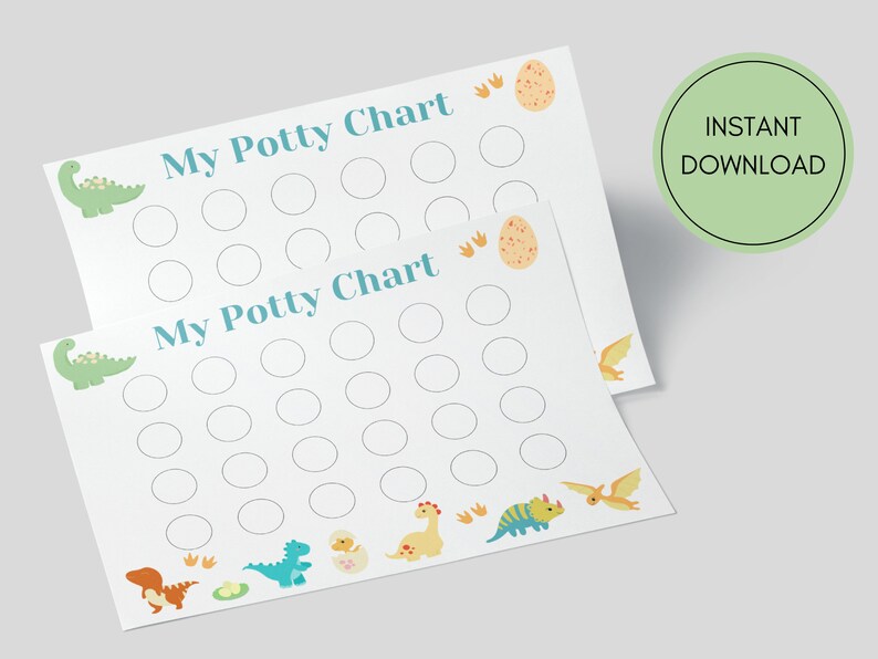 Potty Training Chart Boys, Dinosaur Potty Charts, Potty Training Chart ...