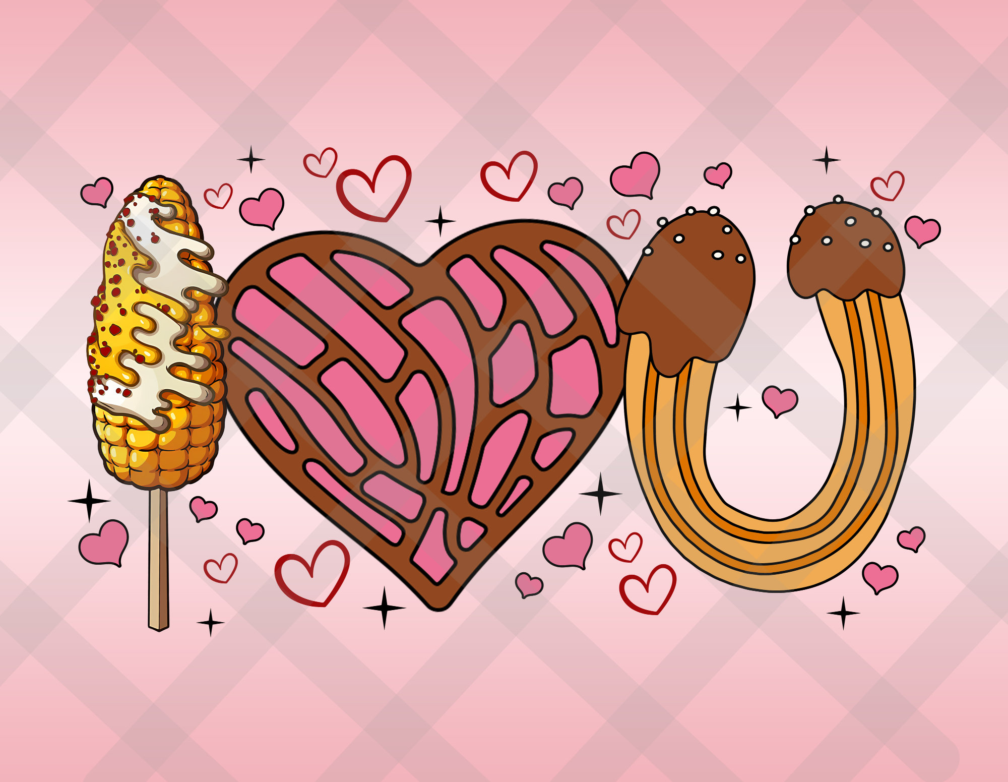 Conchas I Love You Valentine Png, Valentines Png, Concha Valentine ...