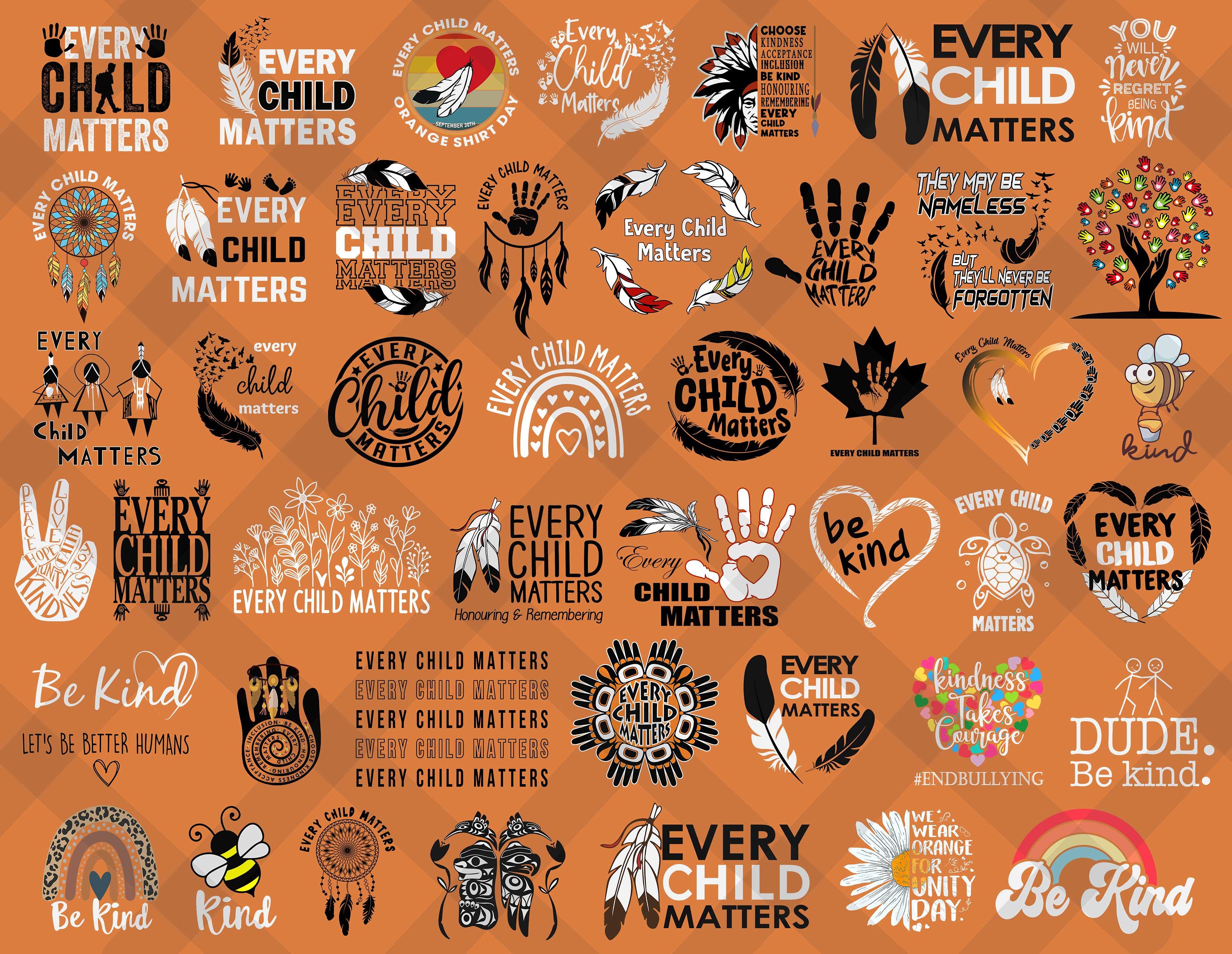 45 Designs Every Child Matters Svg Bundle Orange Day 2023 - Etsy Australia