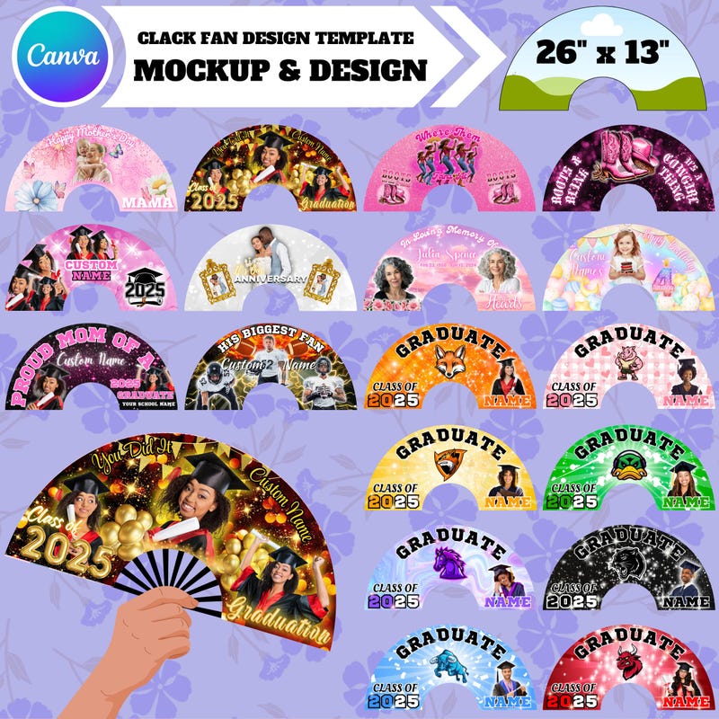 Wedding Fan Template - Etsy